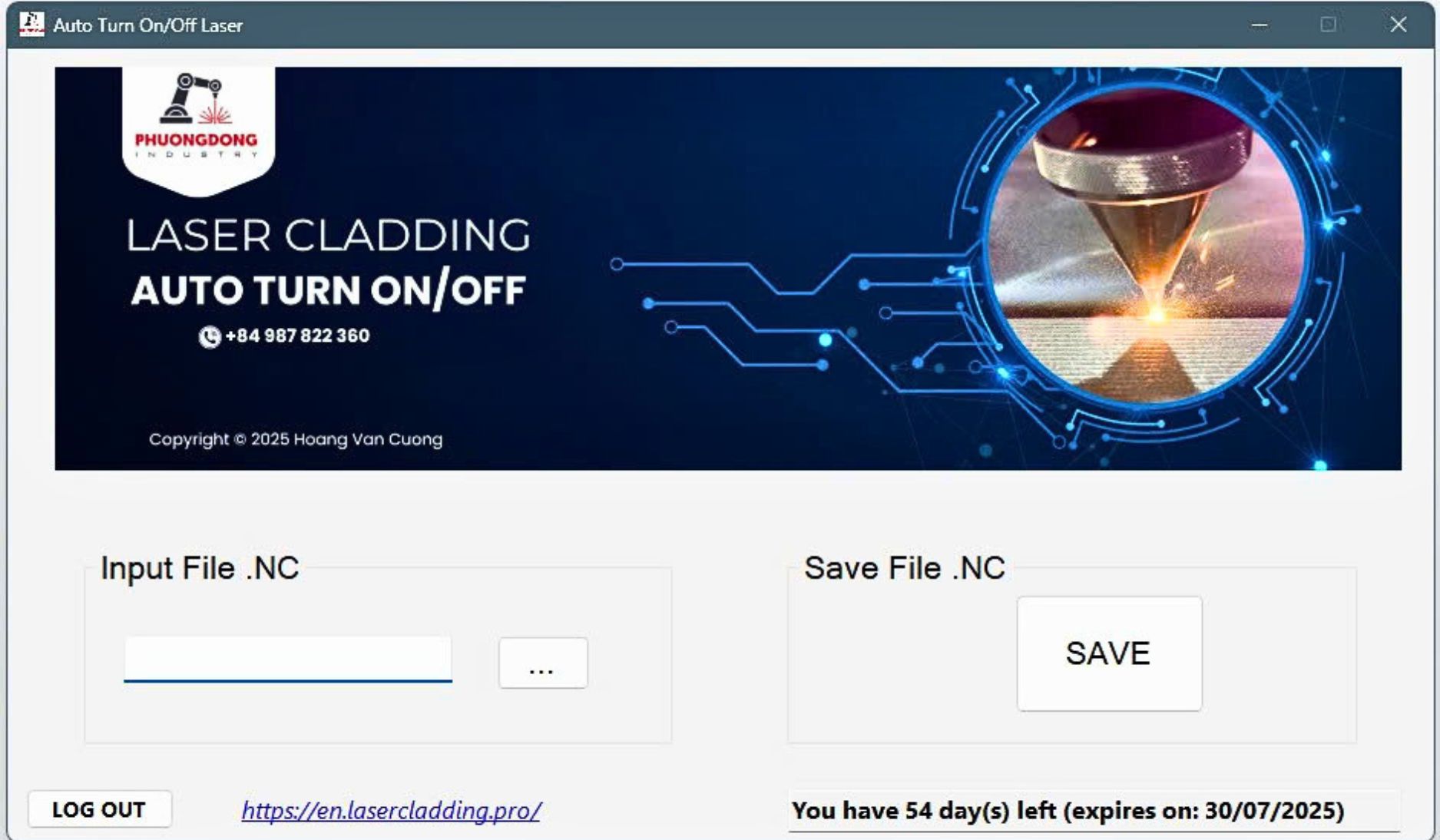 Phần Mềm Auto Turn On/Off Laser – Tự Động Tắt Bật Laser chuyên dụng cho Laser Cladding - Phun ...